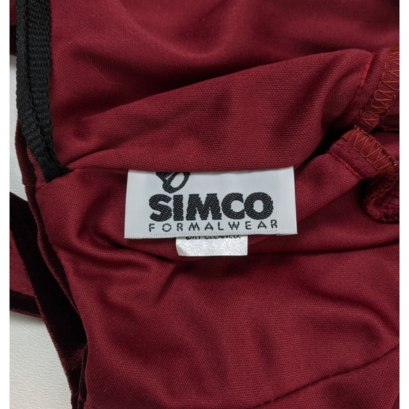 Simco Formalwear | Dresses | Vintage 9s Simco Burgundy Velvet Midi ...